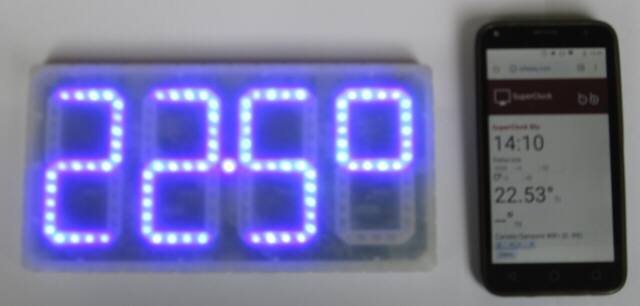 Orologio/SuperClock ora sincronizzata con orologio atomico, temperatura ...